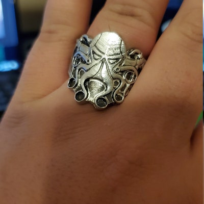 Cthulhu Ring Handcrafted Pewter Ring Adjustable Men's Ring Doctor Gus ...
