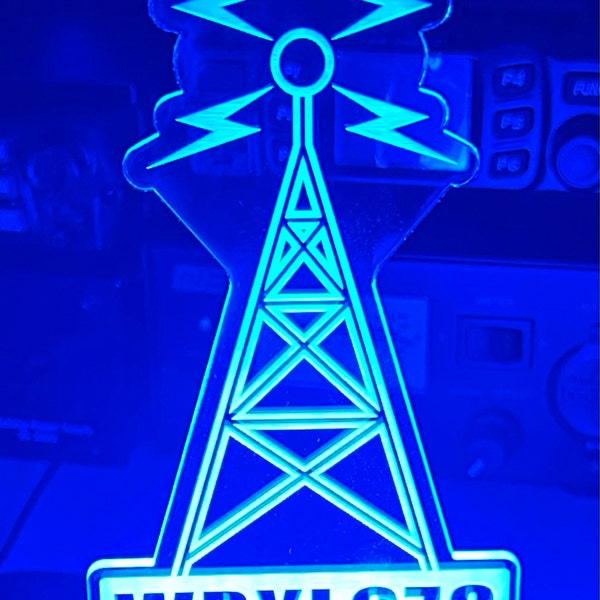 Antenna Tower Ham Radio Lighted on Air Callsign Display LED Amateur ...