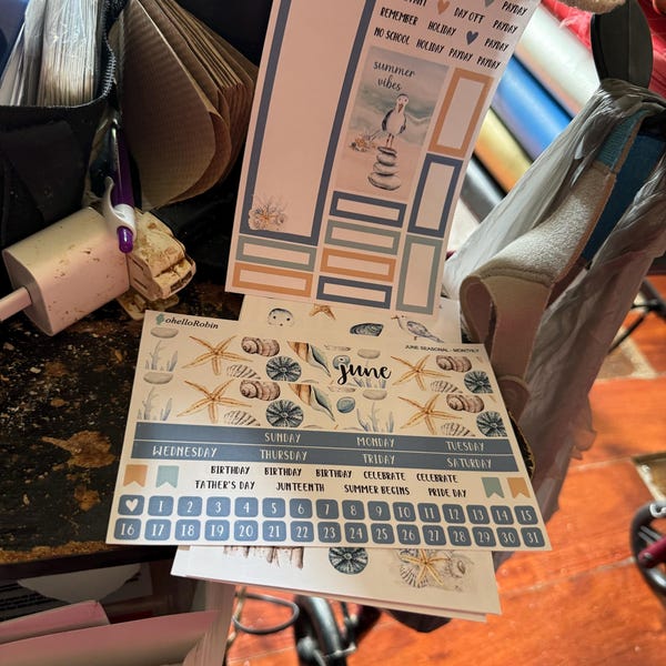 JUNE SEASONAL JOURNAL Sticker Sheets | Seasonal Collection | Planner ...