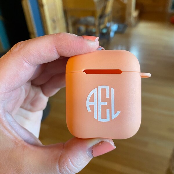 Custom Monogram AirPod Case, Custom Silicone Airpods Case, Headphones ...