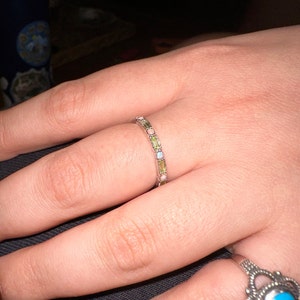 Dainty Moonstone Wedding Band Simple Moonstone Ring Rose - Etsy