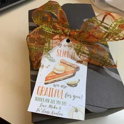 Editable Thanksgiving Gift Tags Grateful Pumpkin Pie Tag - Etsy