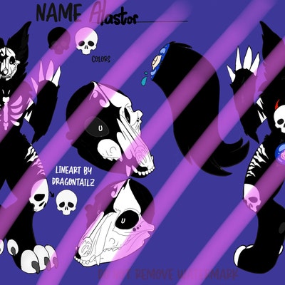 Skull Dog Reference Sheet - Etsy