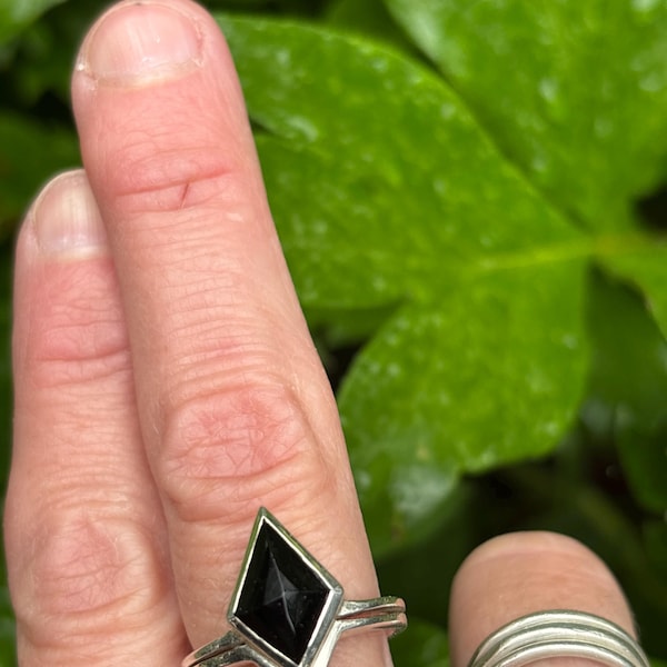 Mens Triangle Ring/ Triangle Ring Men/ Triangle Silver Ring/ Chunky ...