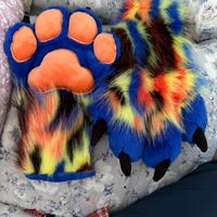 PDF Pattern Download Fursuit 4 Finger Puffy Handpaws, Furry Paws ...