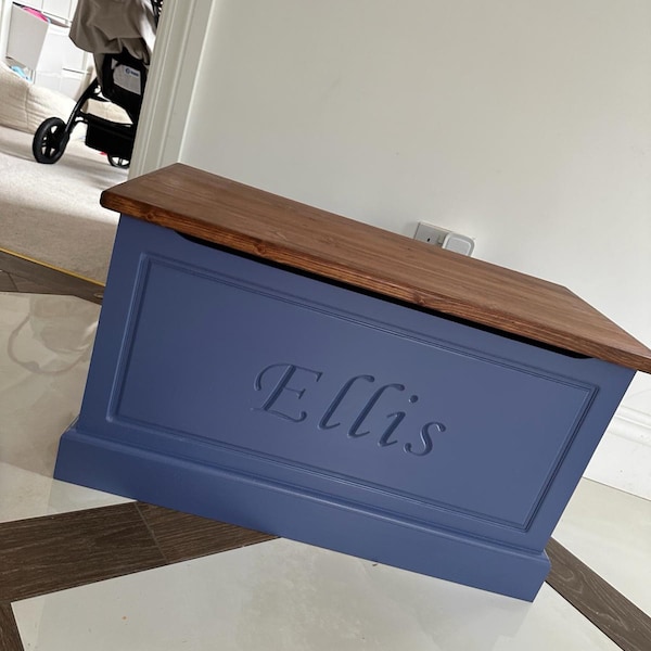 Handmade, Personalised Solid Wood Toy Box With Soft Closing Lid - Etsy UK