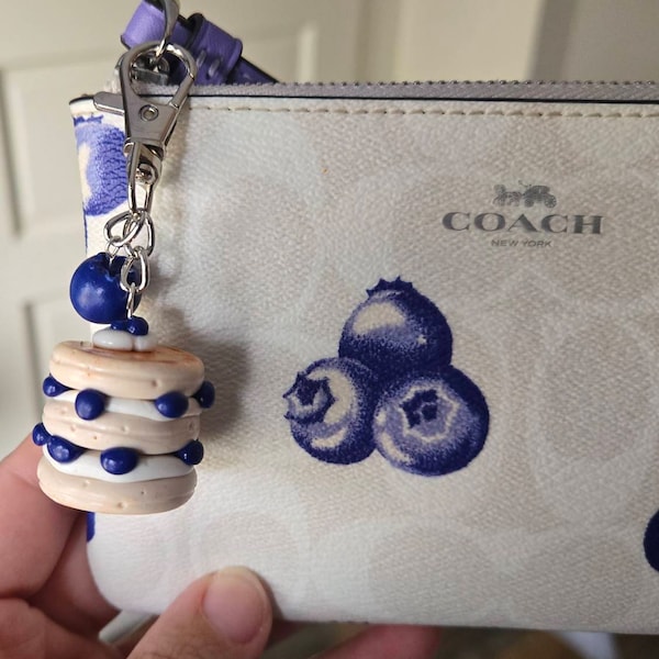 Blueberry Pancake Polymer Clay Keychain | Cute Miniature Food | Kawaii ...