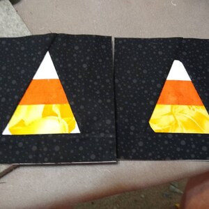 Candy Corn Foundation Paper Pieced FPP Quilt Block PDF Pattern Download Halloween Pattern Modern ...