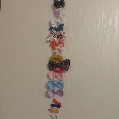 Checkered Flag Racing Ponytail Streamer you Choose Solid Bow Color ...