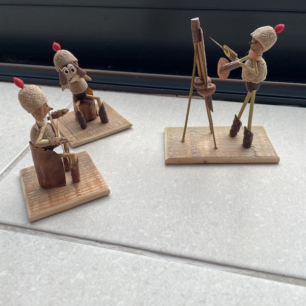 Medieval Scholar Acorn Elf - Nature-inspired Figurine - Etsy