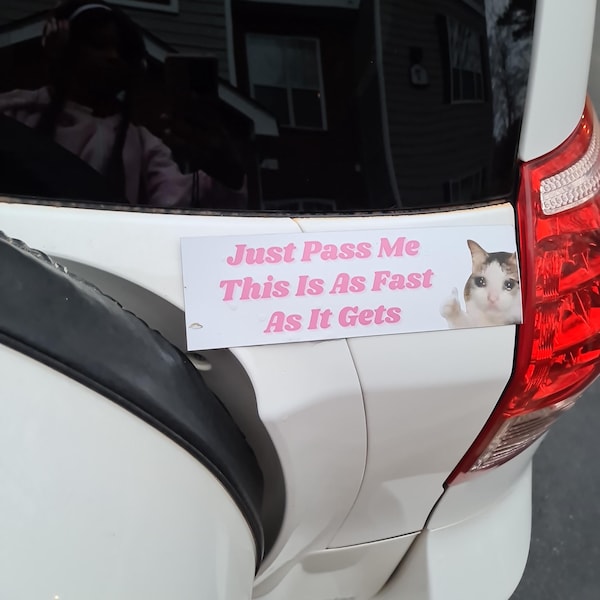 Bestie Please Let Me Merge Car Bumper Sticker Magnet Funny Meme Tiktok ...