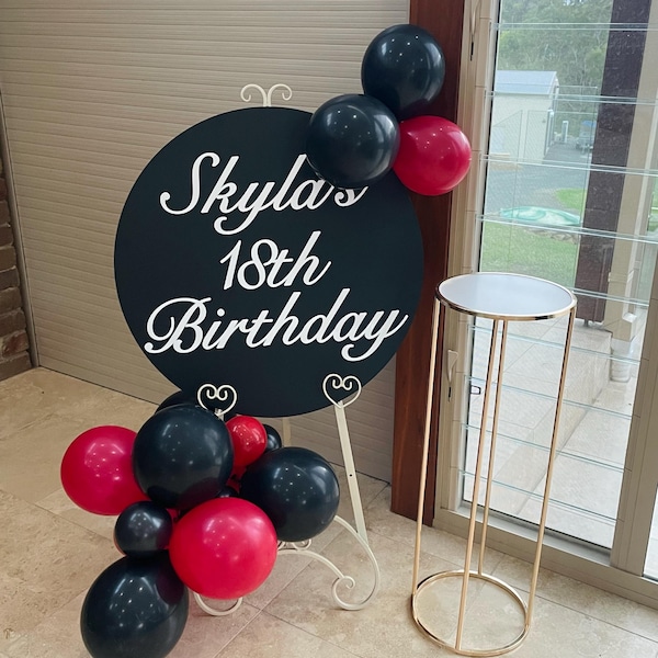 Double Layer Round Acrylic Birthday Sign | 21st | Milestone Sign ...