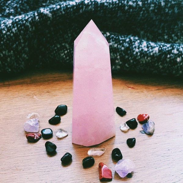 Extra Large Rose Quartz Point/rose Quartz Tower/wand/(size:,60mm,70mm ...