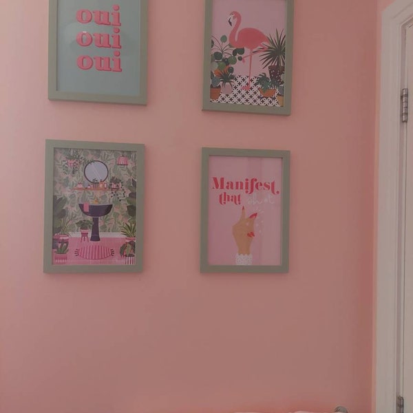 Manifest Hand Print Bedroom Print Self Love Nail Salon Decor ...