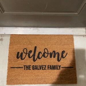 Bienvenue Doormat Bienvenue Door Mat Bienvenue Mat Welcome | Etsy