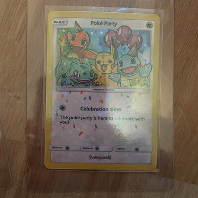 Poke Party Celebration Trading Card Cute Gifts for Him and Her Nerdy ...
