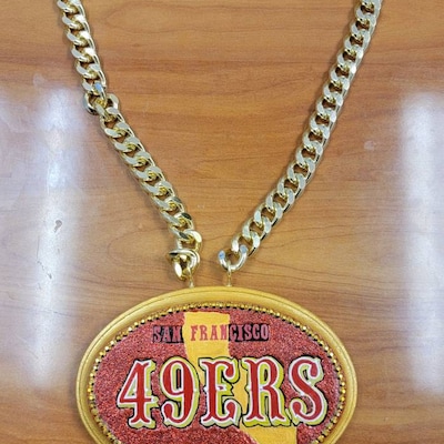 49ers Red and Black Bling Chain San Francisco 49ers Chain San Francisco ...