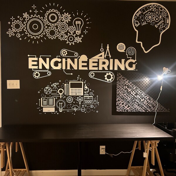 Engineering Wall Decal Vinyl Sticker Science Technology Art Design ...
