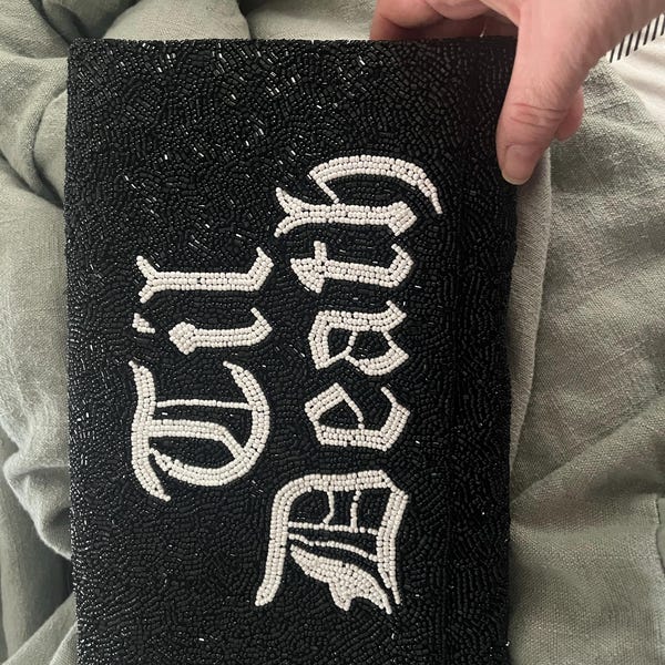 Gothic Bride Clutch Bag, Gothic Clutch Bag for Bride, Black Bridal ...