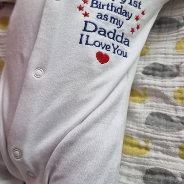 Personalised Little Bro, Little Brother, Baby Sleepsuit, Personalised ...