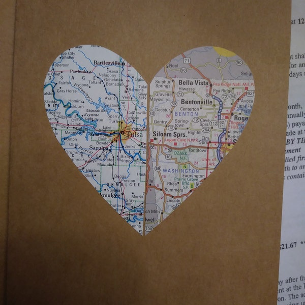 Long Distance Boyfriend Card Custom Made Map Heart With Your Cities - Etsy