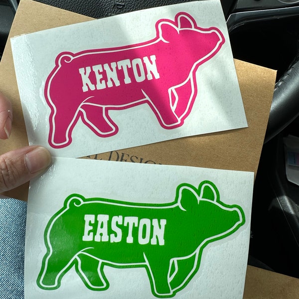 Show Steer-jackpot Steer-vinyl Decal-name Decal-personalized Decal ...