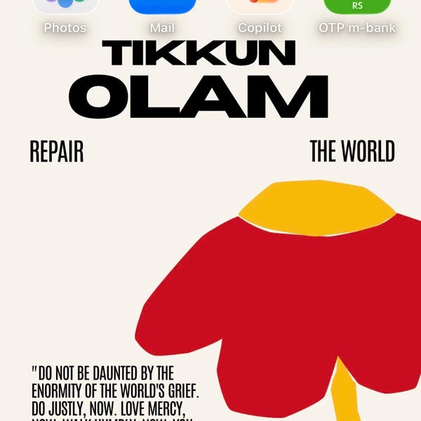 Tikkun Olam Abstract Poster I Printable Jewish Wall Art I Repair the ...