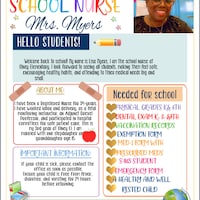 Meet the School Nurse Letter Printable Back to School Note Nurse ...