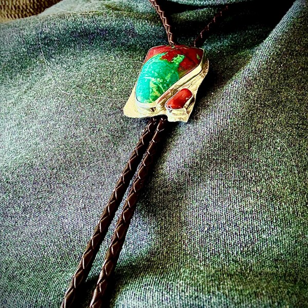 White Buffalo & Turquoise Bolo Tie, Custom Handcrafted Wedding Bolo Tie ...