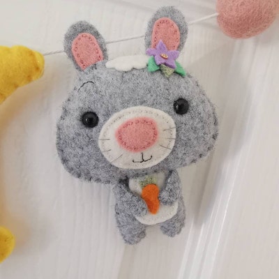 Little Bunny Felt Toy PDF and SVG Patterns, Felt Woodland Animal Plush ...