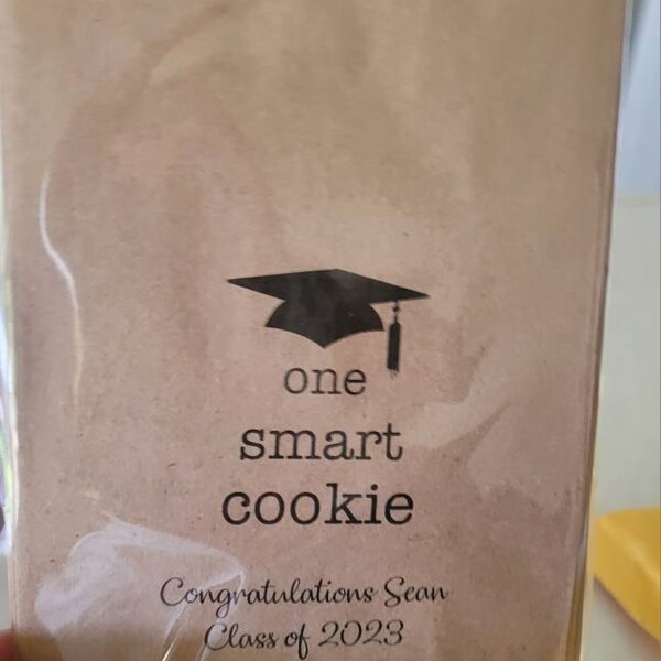 Graduation Treat Bag, Graduation Favor Bags, One Smart Cookie Bag ...