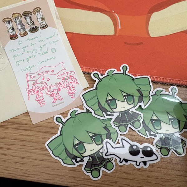 Alien Kasane Teto Sticker Chibi Gnarp Gnarp Ver. - Etsy