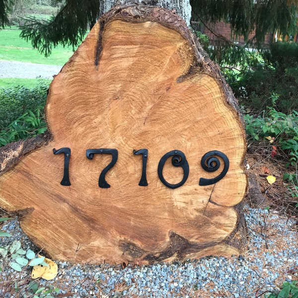 Hand Forged Iron House Numbers - Etsy