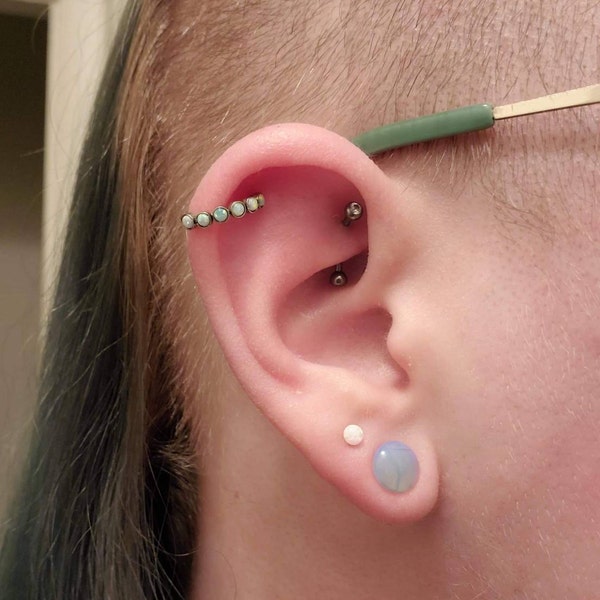 Surgical Steel Tragus Earring Hoop, CZ Cartilage Piercing, Rook ...