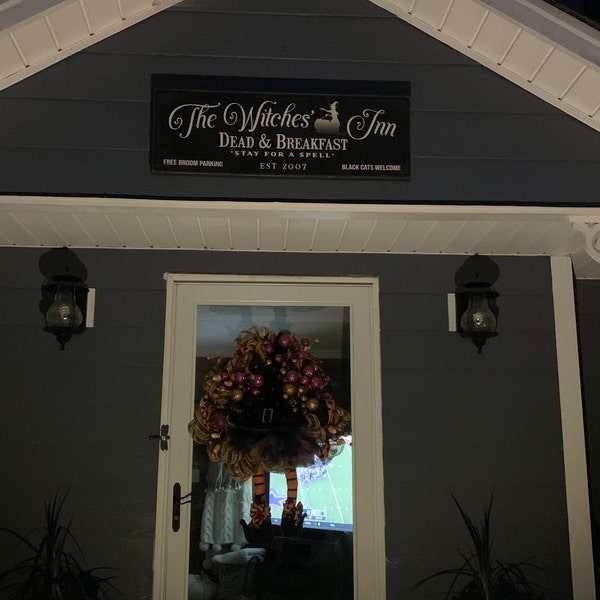 Halloween Decor Witches Inn, Bed and Breakfast Halloween Sign ...