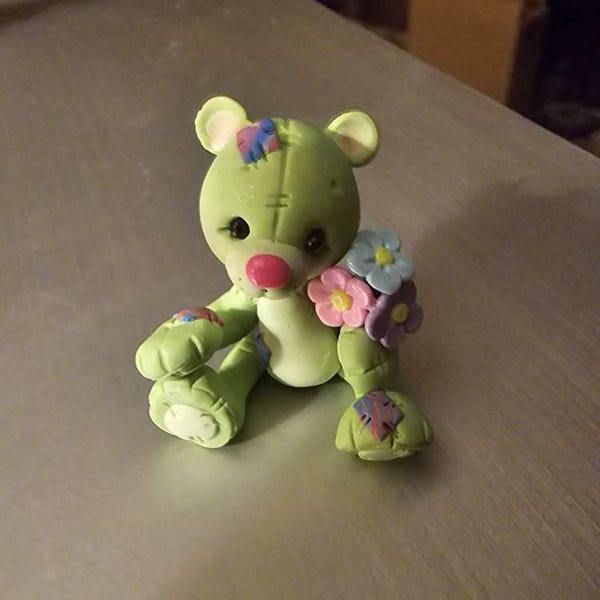 Hippopotamus W/ Baby Chicks- Polymer Clay Hippo Figurine - Sculpted ...