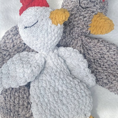 Big Little Chickie Knotted Lovey Crochet Chicken PATTERN - Etsy