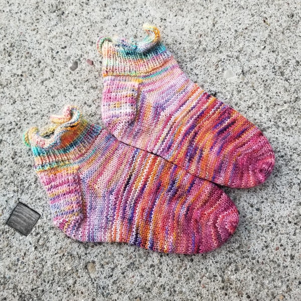 Easy Basic Shorty Sock Knitting Pattern Set - Etsy