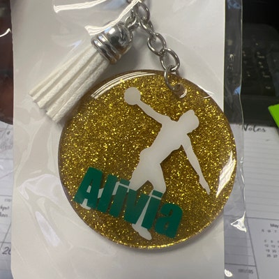 Personalized Cheerleader Name Keychains Dance Keychain Cheer Backpack ...