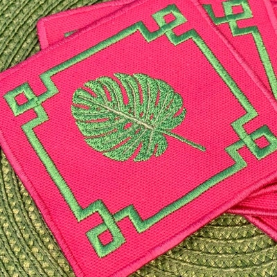 Greek Key Monogram Frame Machine Embroidery File Design 4x4 Hoop Square ...