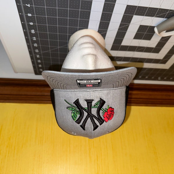 New York Rose 3D Puff Raised Embroidery Machine Design File for Custom ...