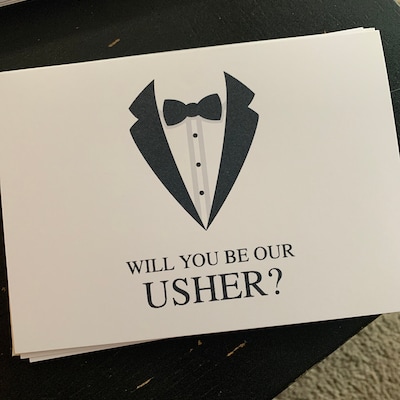 Usher Proposal Card Will You Be Our Usher - Etsy