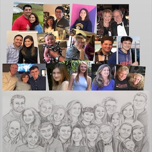 Custom Portrait Pencil Sketch Commission Soulmate Couples Drawing - Etsy