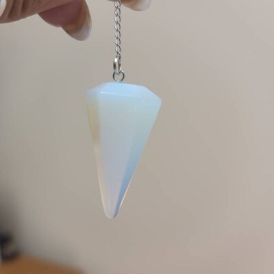 Opalite Pendulum Pendant Healing Point Approx 40x18mm With 8 Chain & Ball - Etsy