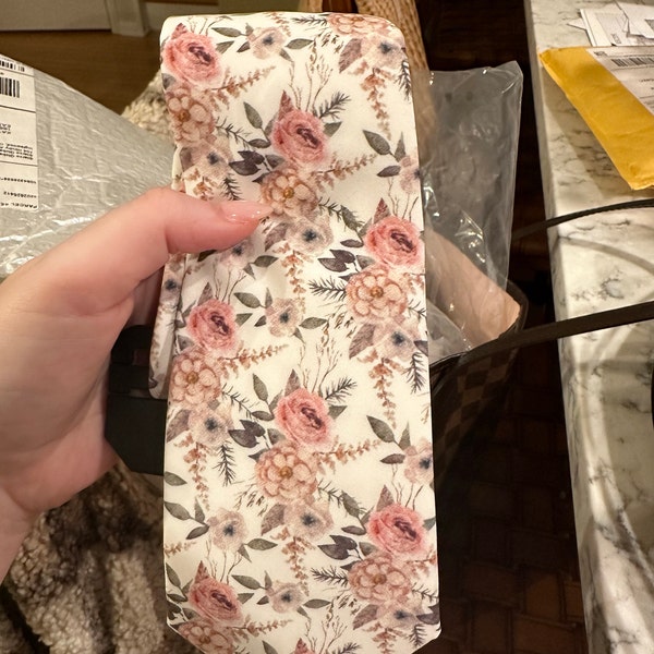 Neutral Mauve Floral Wedding Tie, Men’s Ties, Vintage Men’s Tie ...