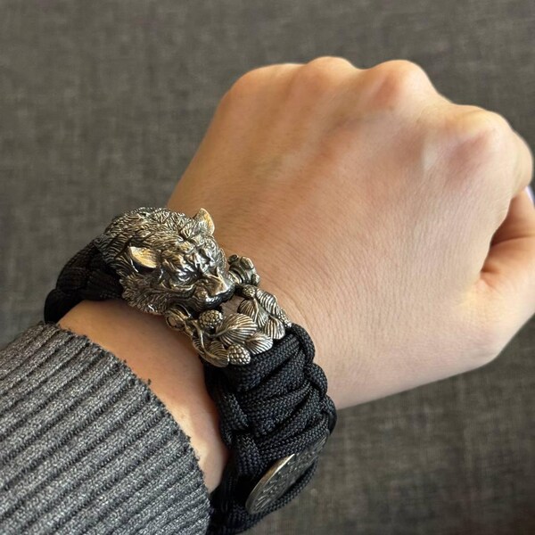 Paracord Monkey Fist Hand Braided Monkey Fist Keychain, Braided ...