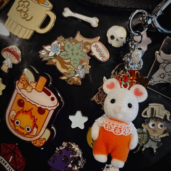 Calico Critter Keychain Cute Keychain Kawaii Keychain Phone Charms ...