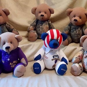 6 Necktie Patchwork Memory Bear - Etsy