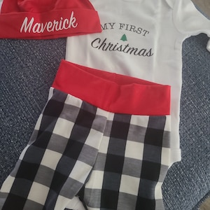 Baby Boy First Christmas Outfit Personalized, My First Christmas, My ...