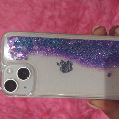 Gradient Phone Case, Holographic Heart Transparent Phone Case for ...